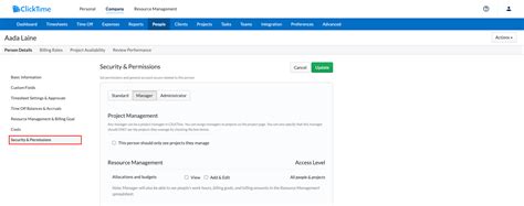Resource Management Module Clicktime Support
