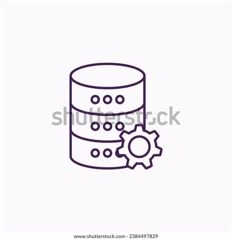 Database Server Settings Icon Database Management Stock Vector Royalty