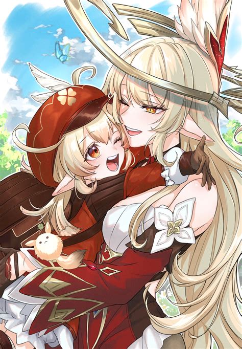 Klee Dodoco And Alice Genshin Impact Drawn By Tsubakiharuki Danbooru