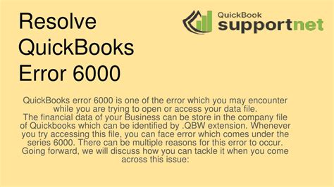 PPT Quickbooks Error 6000 PowerPoint Presentation Free Download ID 11632038