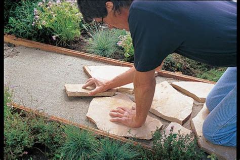 How To Install A Flagstone Path Flagstone Path Lawn And Garden Backyard Landscaping