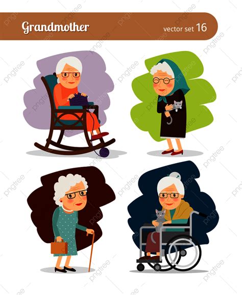 할머니 만화 캐릭터 늙은 여성 캐릭터 퇴직 늙은 Png 일러스트 및 벡터 에 대한 무료 다운로드 Pngtree