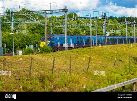 High Speed Train Line Near Ashford The British Rail Class 395 Javelin