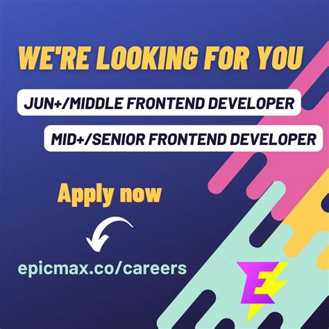 Epicmax On Linkedin Hiring Work People Vuejs Js Developers Career Openings Hiringnow