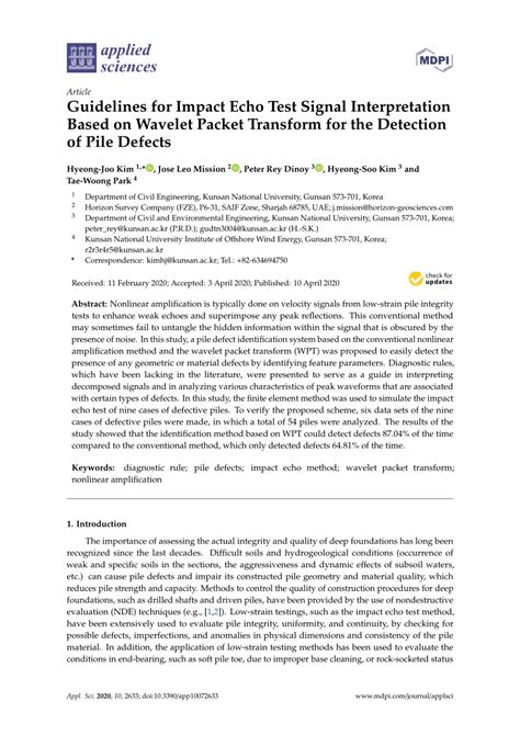 pdf guidelines for impact echo test signal interpretation based on