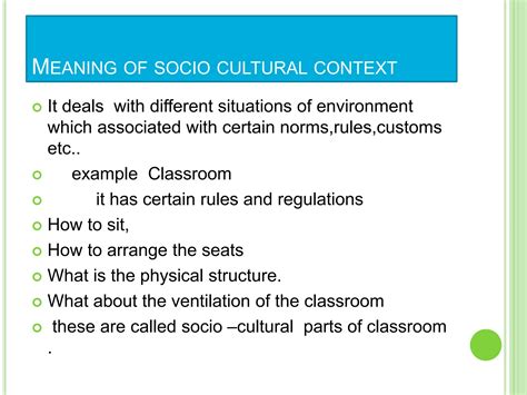 Socio Cultural Contextpptx For Bed Students Pptx