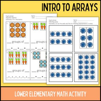 Intro To Arrays And Equal Groups Packet By Babe Vps Classroom TPT