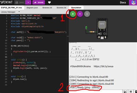 สอน Wokwi Iot Blynk 20 บทที่ 1 Esp32 เชื่อมต่อ Blynk 20 Server By