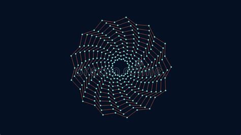 Intricate Spider Web Design Circular Pattern Of Connected Lines And