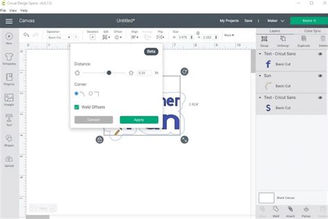 Learn How To Use The Offset Feature In Cricut Design Space The Birch Cottage
