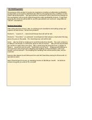 CVP Excel Project Xlsx CVP Modeling Project The Purpose Of This Project Is To Give You