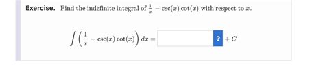 Solved Exercise Find The Indefinite Integral Of Chegg