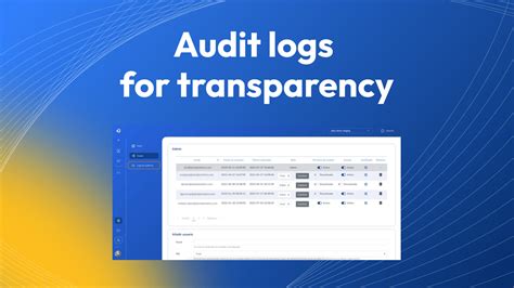 Audit Logs For Transparency Alice Biometrics