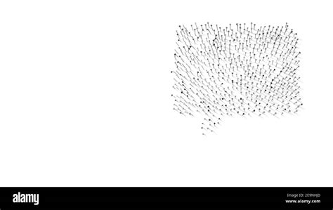 3d Rendering Of Nails In Shape Of Symbol Of Rectangular Rounded Chat Bubble With Shadows