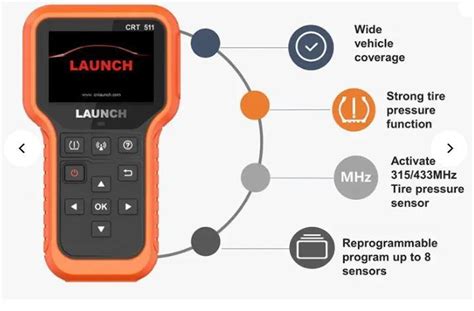 LAUNCH CRT 511 PRO TPMS AKTIVATOR I DIAGNOSTIKA OBD