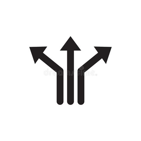 Arrow Way Path Icon Logo Design Vector Template Stock Vector
