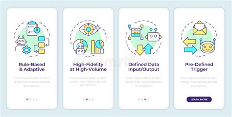 Criteria For Rpa Onboarding Mobile App Screen Stock Vector Illustration Of Infographic Site