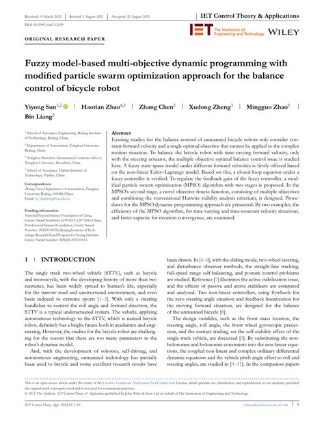pdf fuzzy model‐based multi‐objective dynamic programming with modified particle swarm