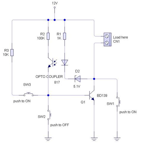 Circuits For All Push To On And Off Latching Circuit