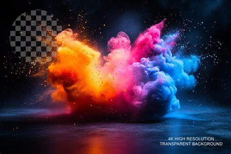 투명한 배경에 Rgb 스플래터 페인트 프리미엄 Psd 파일