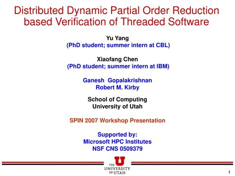 ppt distributed dynamic partial order reduction based verification of