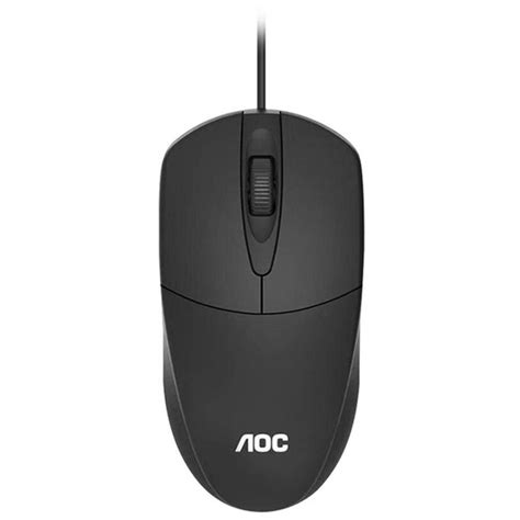 AOC MS121 Wired Optical USB Mouse Black BIG W