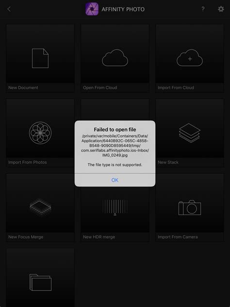 I Cannot Open Photo Pre V2 Archive Of Ipad Questions Affinity Forum