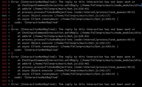 Interaction Has Already Been Acknowleged Directly After Using Interactionreply Or Interaction