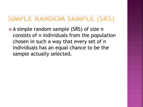 PPT Simple Random Samples And Other Sampling Methods PowerPoint Presentation ID