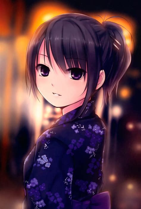 Purple Hair Purple Eyes Anime Girl Telegraph