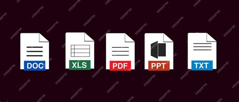 Premium Vector File Type Icons File Formats In Flat Design File And Documents Extensions Icons