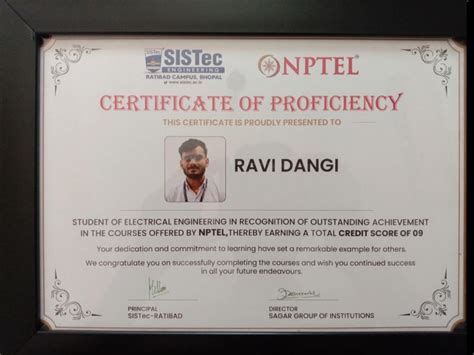 Ravi Dangi Thakur On Linkedin Nptel Certificate Proficiency