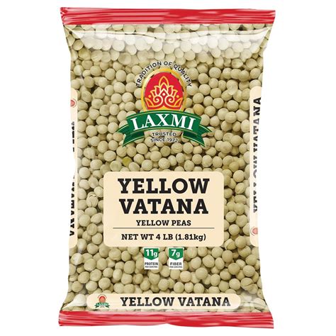 Laxmi Traditional Indian Yellow Vatana Yellow Peas 4 Pounds Grocery And Gourmet Food