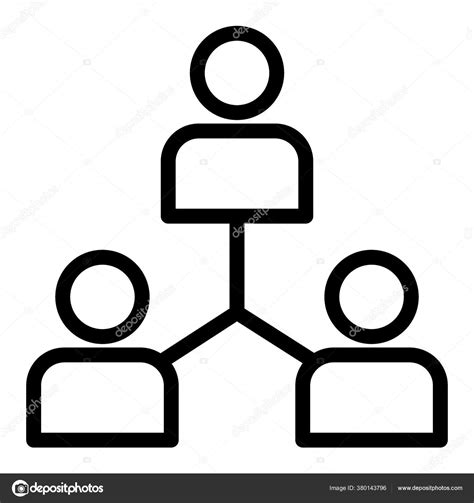 Teamwork Line Icon Group Vector Illustration Isolated On White Team Outline Style Design