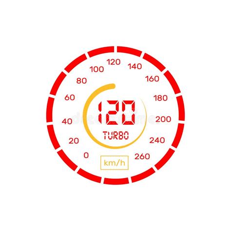 Speedometer Gauge Meter Indicator Car Speed Level Stock Vector