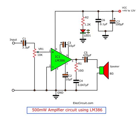 How To Make An Lm386 Audio Amplifier Circuit Wiring Diagram