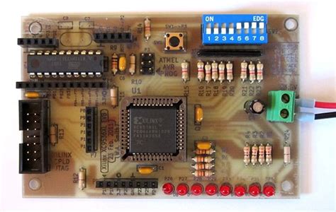 Xilinx CPLD Board Home Made Single Sided PCB For Experimenting With CPLDs Tech Diy