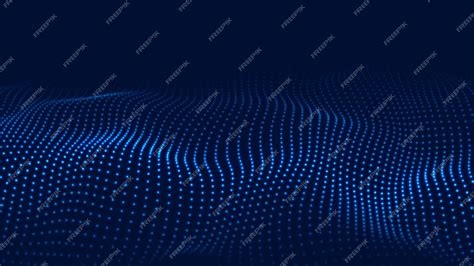 Premium Vector Abstract Colour Wave Dots On Black Background 3d Big Data Network Connection