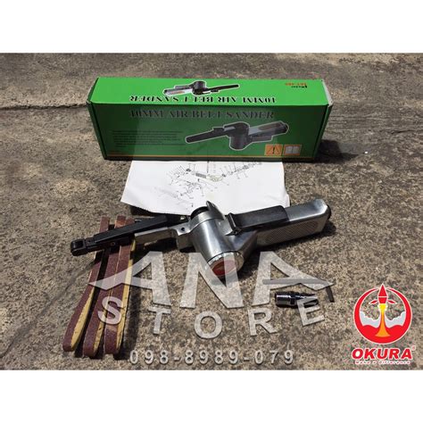 เครื่องขัดกระดาษทรายสายพานใช้ลม Okura รุ่น At 480 ขนาดสายพาน 10x330มม Shopee Thailand