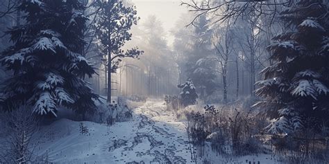 나무와 식물이 눈으로 뒤덮인 눈 덮인 숲은 고요한 그림 같은 겨울 풍경을 만들어냅니다 눈 덮인 숲 겨울 숲 눈 덮인 나무 배경 일러스트 및 사진 무료 다운로드