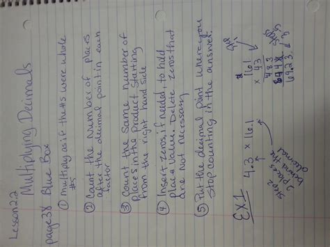 Multiplying Decimals Notes Lesson 2 2 Mrs Knight