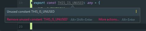 Typescript Webstorm Ts Show All Unused Functions Variables
