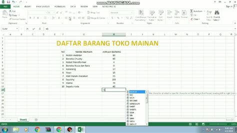 Menggunakan Rumus Sum Dalam Microsoft Excel Youtube