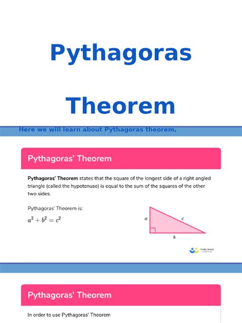 Pythagorus Theorem Pdf