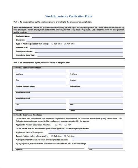 Free 50 Sample Verification Forms In Pdf