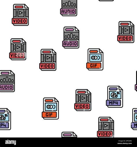 File Format Document Vector Seamless Pattern Stock Vector Image And Art Alamy