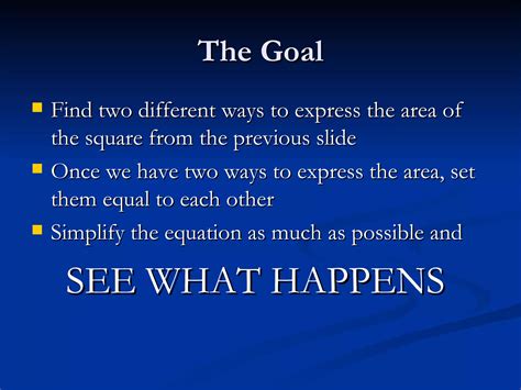The Pythagorean Theorem Lesson Ppt