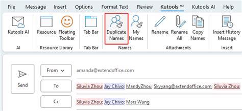 Quickly Remove All Duplicate Recipients From Toccbcc Fields In Outlook