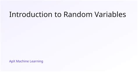 Introduction To Random Variables
