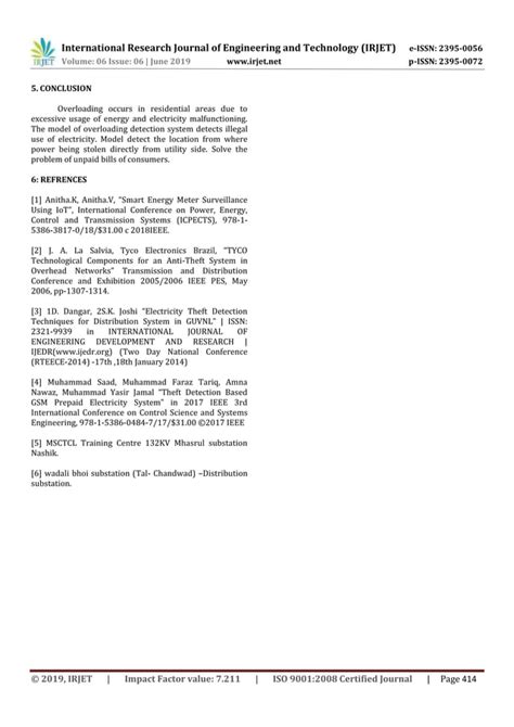 Irjet Overloading Detection In Residentional Area Pdf